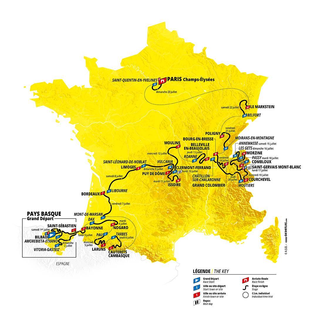 To Star the Tour de Francia-TDF- and the 3 first stages around the ...